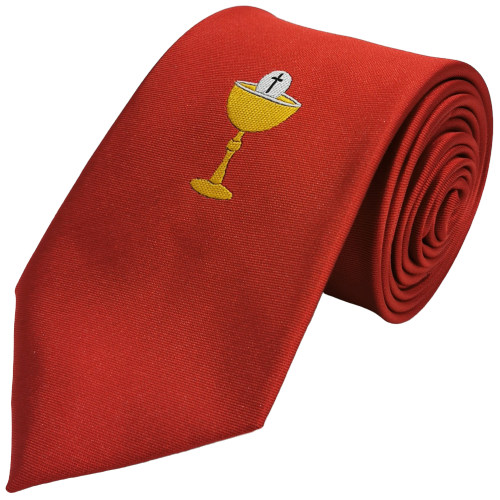 First Holy Communion Tie | Boys Red Tie | Chalice Tie | Communion Wear ...
